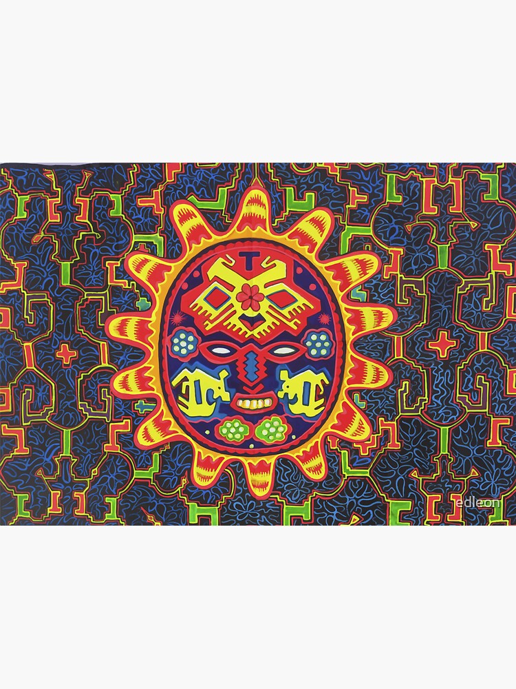 "Huichol sun mask" Sticker for Sale by edleon | Redbubble