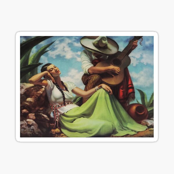 "Mexico vintage folk love" Sticker for Sale by edleon | Redbubble