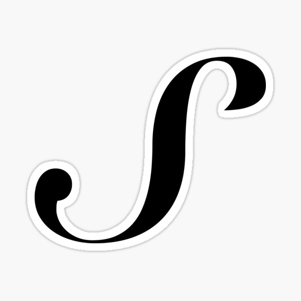 "Monogram Initial Letter S" Sticker for Sale by Lartheviking | Redbubble