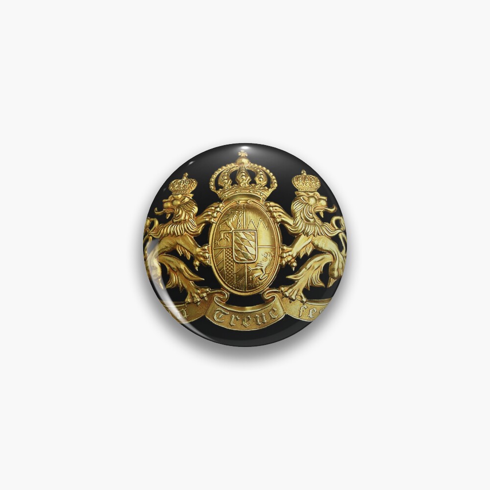 "Bavarian crest...In Treue Fest" Pin for Sale by edsimoneit | Redbubble