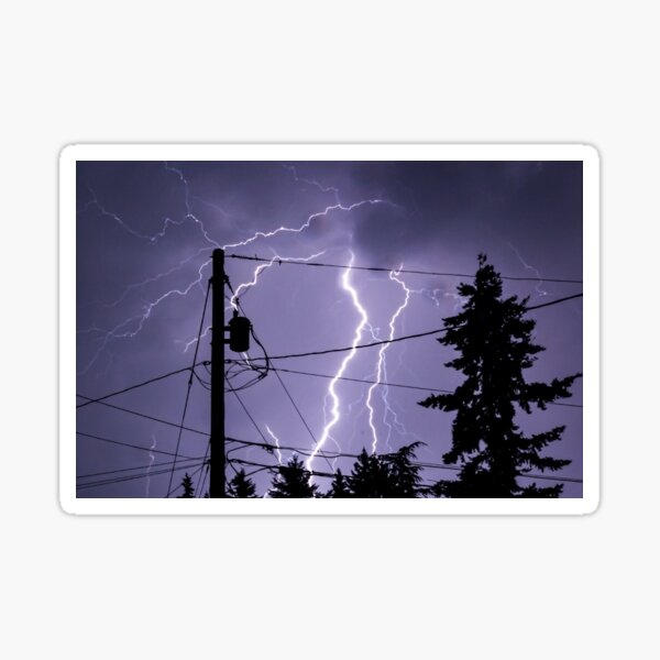 "Lightning Storm Electric Power Grid" Sticker for Sale by ...