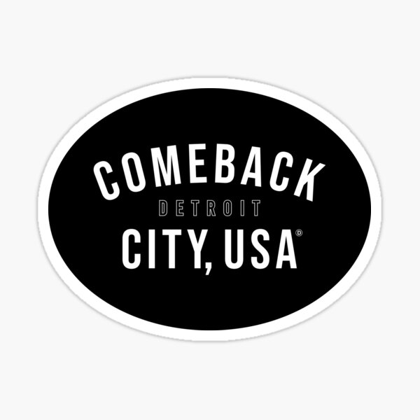 "Comeback City, USA" Sticker by thedline | Redbubble