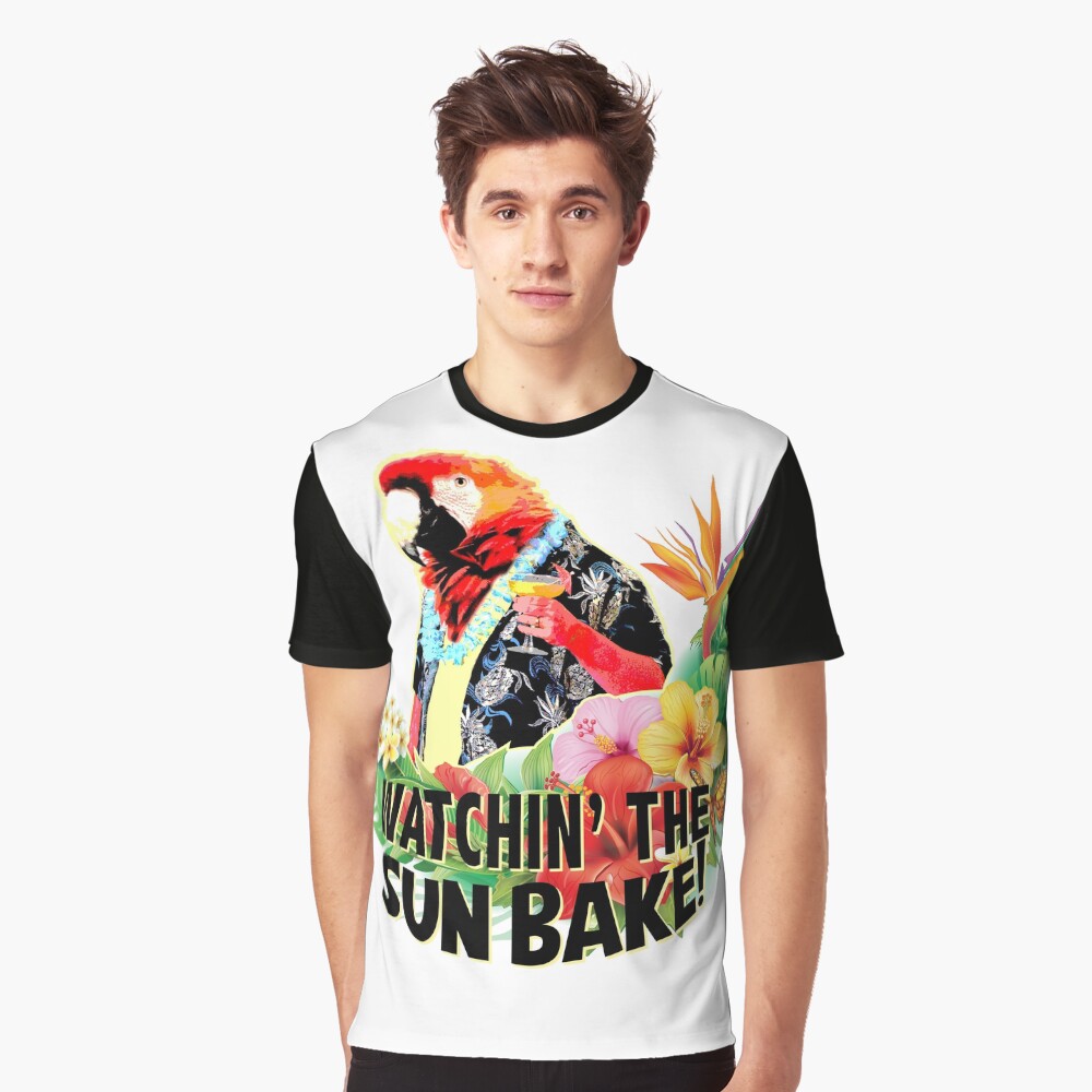 "Watchin' the Sun Bake!" Sticker for Sale by ParrotHeadSwag | Redbubble