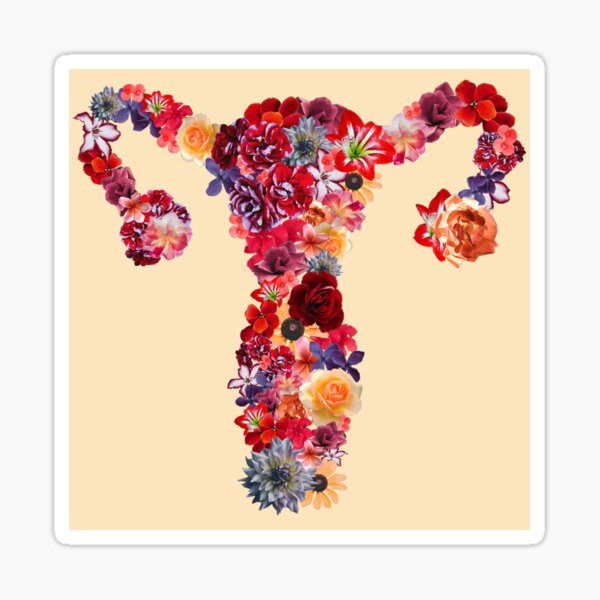 "Photo-Floral Uterus" Sticker for Sale by southernsparrow | Redbubble
