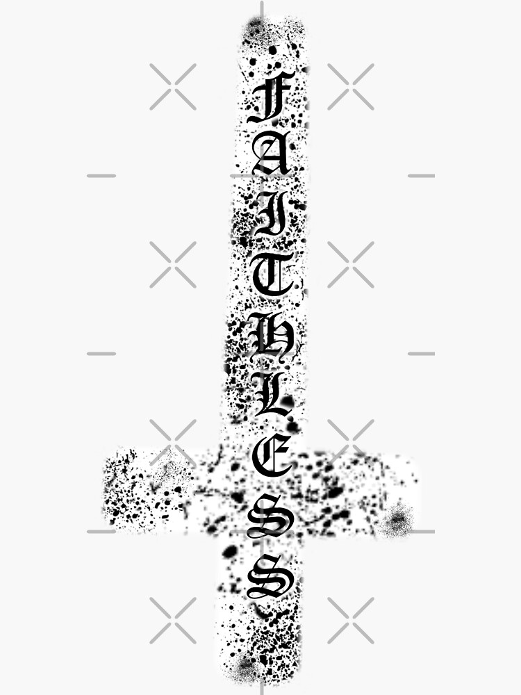 "Faithless" Sticker by elusivesin | Redbubble