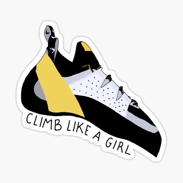 "Climb Like a Girl" Sticker for Sale by rosewarren44 | Redbubble
