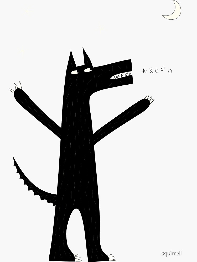 "Arooo" Sticker for Sale by squirrell | Redbubble