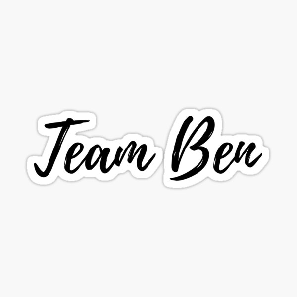 "Never have I ever Team Ben" Sticker for Sale by arisovsic19 | Redbubble