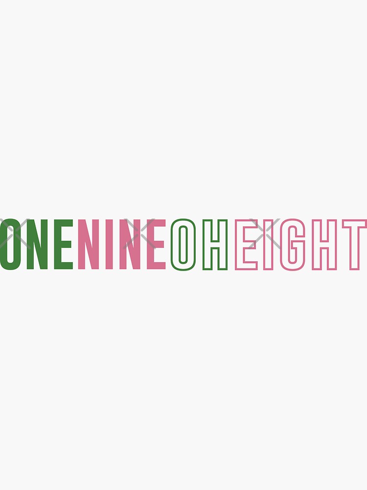 "One Nine Oh Eight" Sticker for Sale by QthePhotog | Redbubble