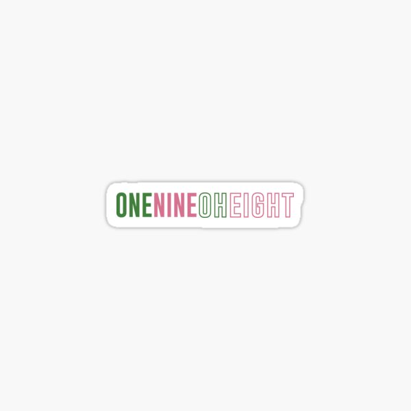 "One Nine Oh Eight" Sticker for Sale by QthePhotog | Redbubble