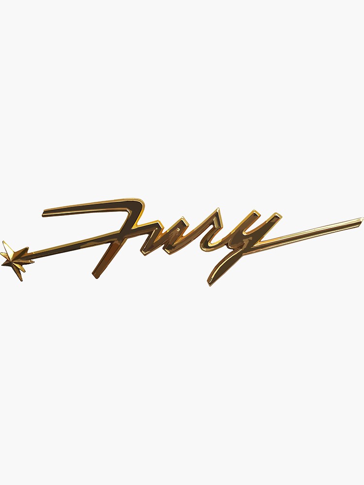 "Gold Plymouth Fury Emblem " Sticker for Sale by donoshop | Redbubble