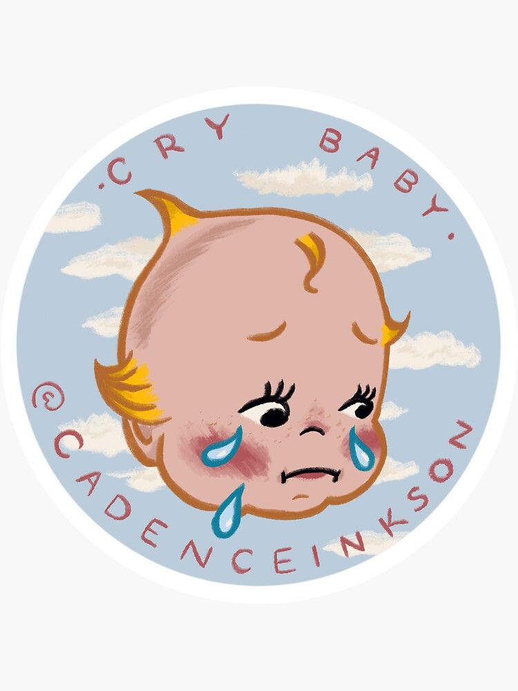 " CADENCEINKSON - Cry Baby Sticker" Sticker for Sale by cadenceinkson ...