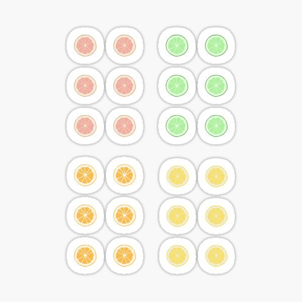 "citrus fruit sticker pack" Sticker for Sale by allielibby | Redbubble