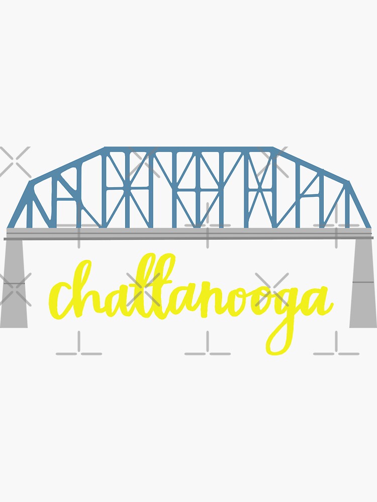 "Chattanooga Walnut Street Bridge" Sticker for Sale by lexiejudd ...