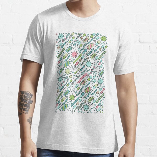 "Microbes pattern. Bacteria design for biology lovers. Virus ...