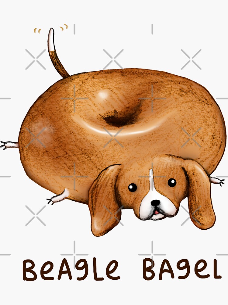 "Beagle Bagel" Sticker for Sale by SophieCorrigan | Redbubble