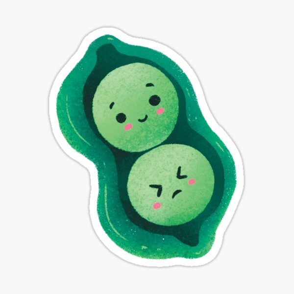 "Cute Two Peas in a Pod " Sticker by tambolbee | Redbubble