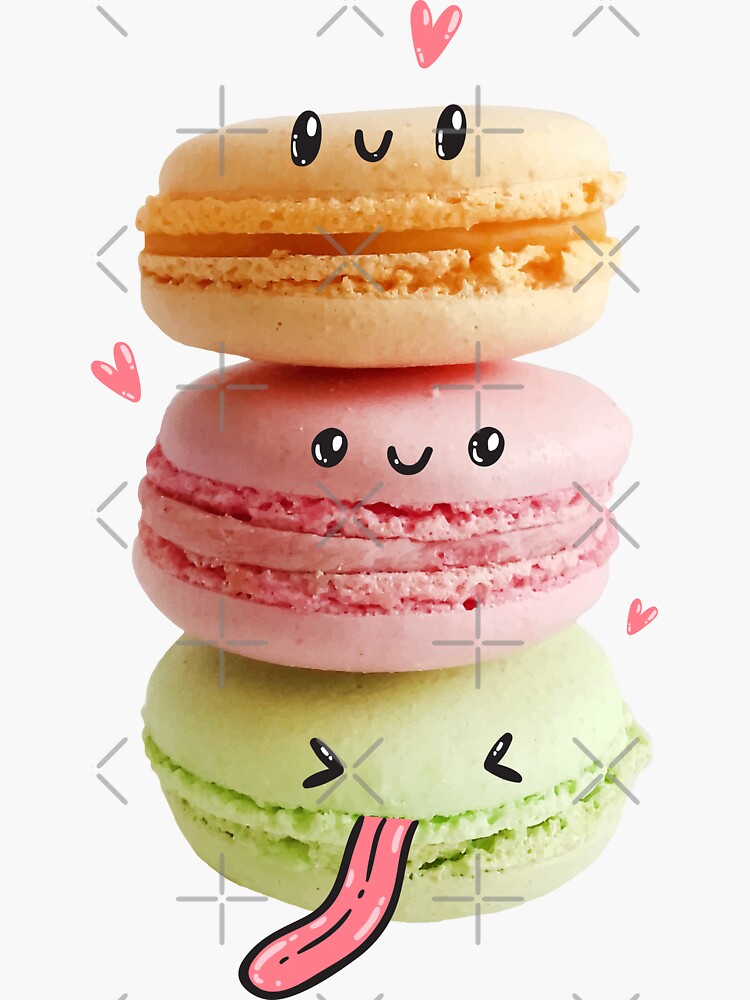 "Funny Macarons" Sticker for Sale by kostolom3000 | Redbubble