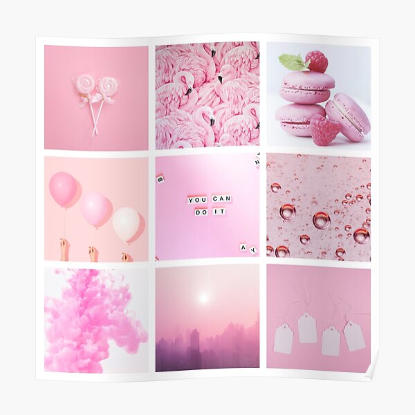 "Pastel Pink Collage" Poster by AnnaReimink | Redbubble