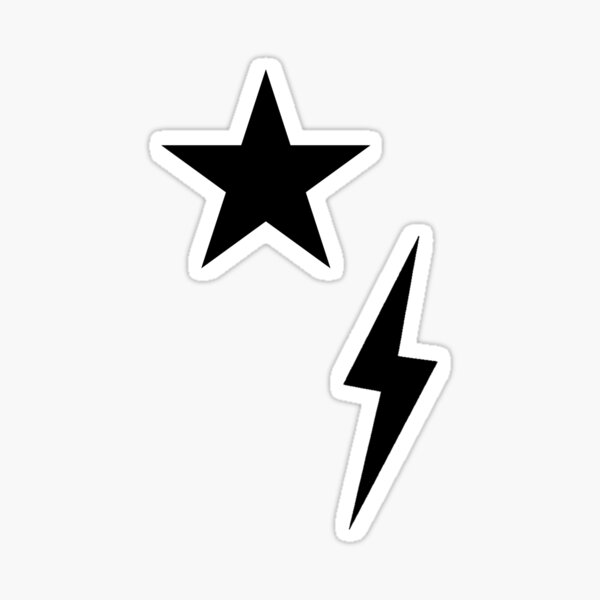 "Star and Bolt" Sticker by PaisleyF1 | Redbubble