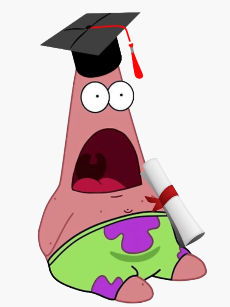 "PATRICK GRADUATE FUNNY" Sticker for Sale by elliebentonn | Redbubble