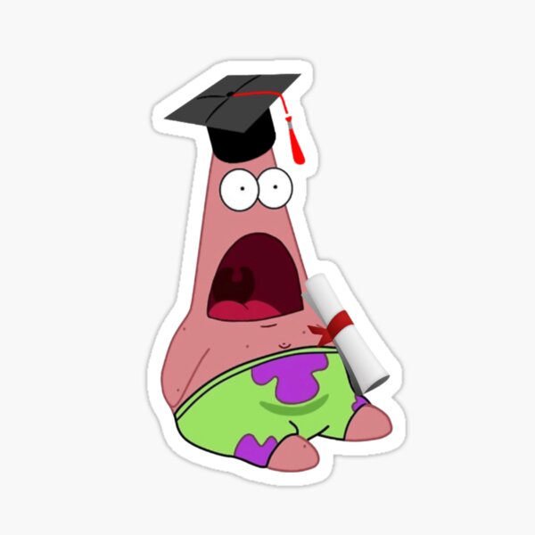 "PATRICK GRADUATE FUNNY" Sticker for Sale by elliebentonn | Redbubble