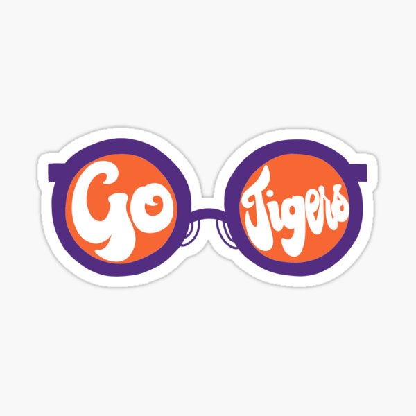 "Go Tigers Sunglasses" Sticker for Sale by annakbench | Redbubble