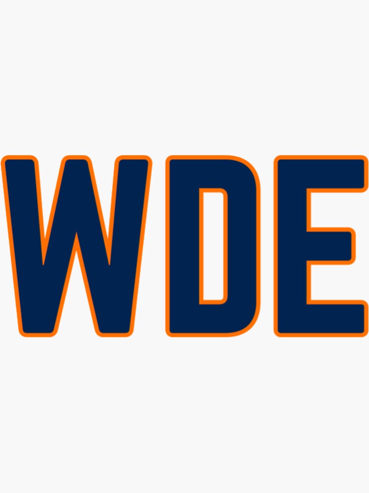 "wde" Sticker for Sale by Scdeck | Redbubble