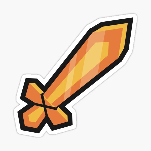 "Minecraft Gold Sword" Sticker by DeadRhos | Redbubble