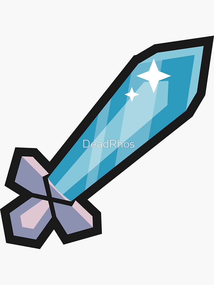 "Minecraft Diamond Sword" Sticker by DeadRhos | Redbubble
