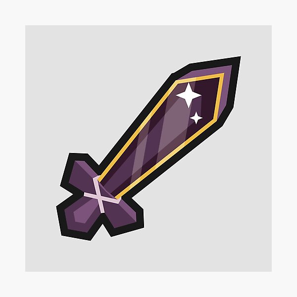 Impression photo « Épée de Minecraft Netherite », par DeadRhos | Redbubble