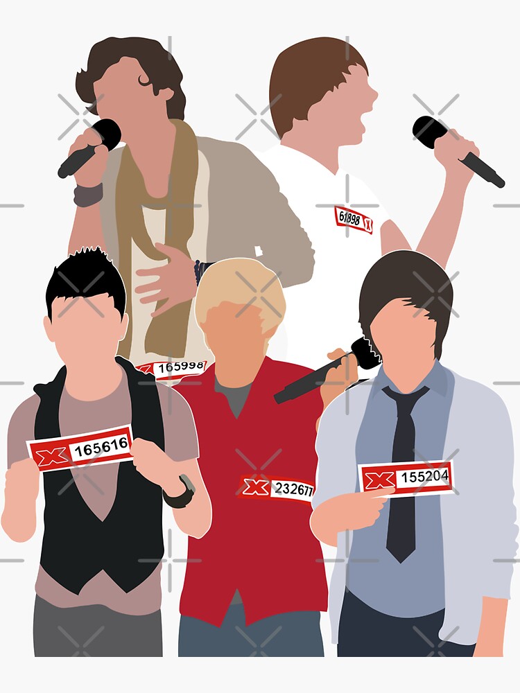 "Young One Direction Auditions (Stacked Format)" Sticker for Sale by ...