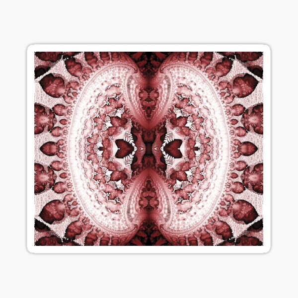 "Nucleus Burgundy" Sticker by Ulloa-ArtStudio | Redbubble