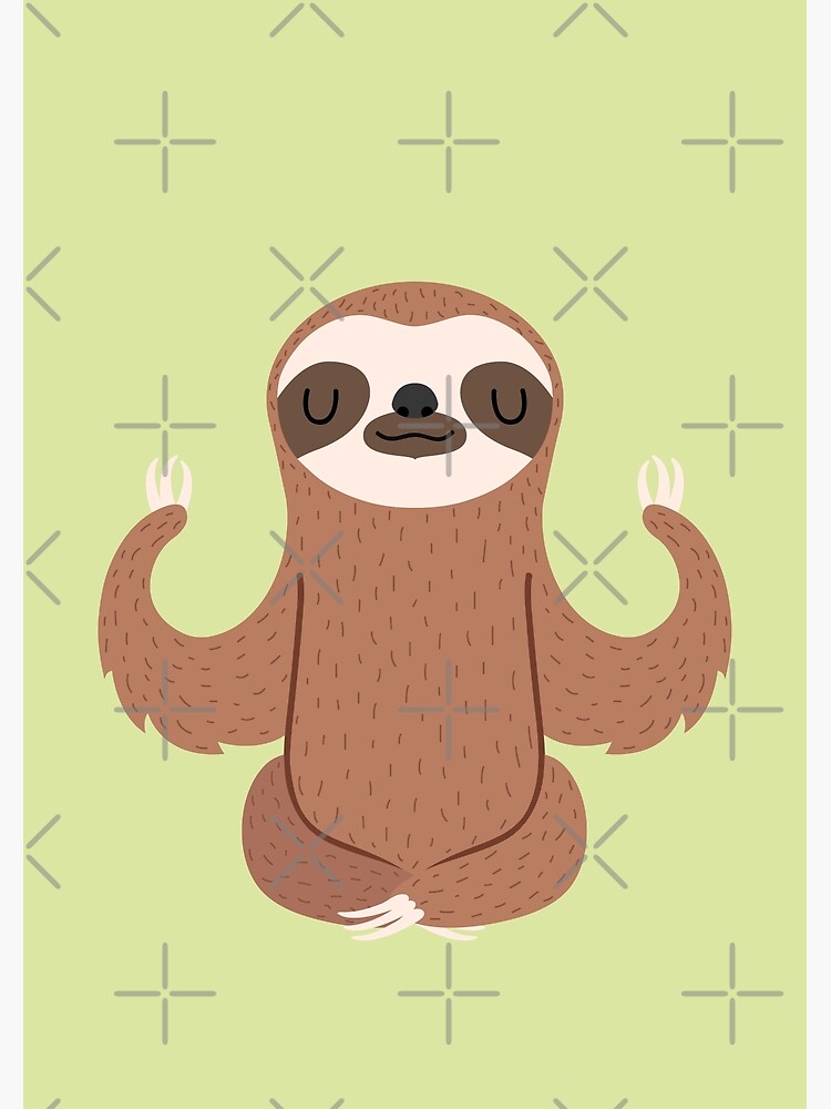 "Sloth doing yoga" Poster by mruburu | Redbubble