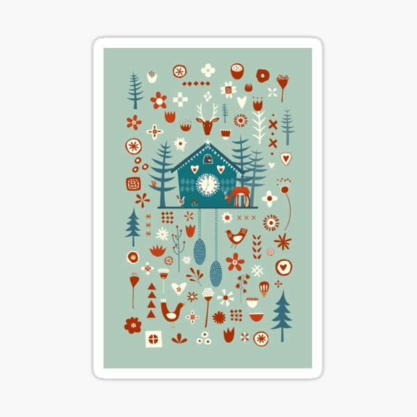 "Cuckoo Clock" Sticker by squirrell | Redbubble