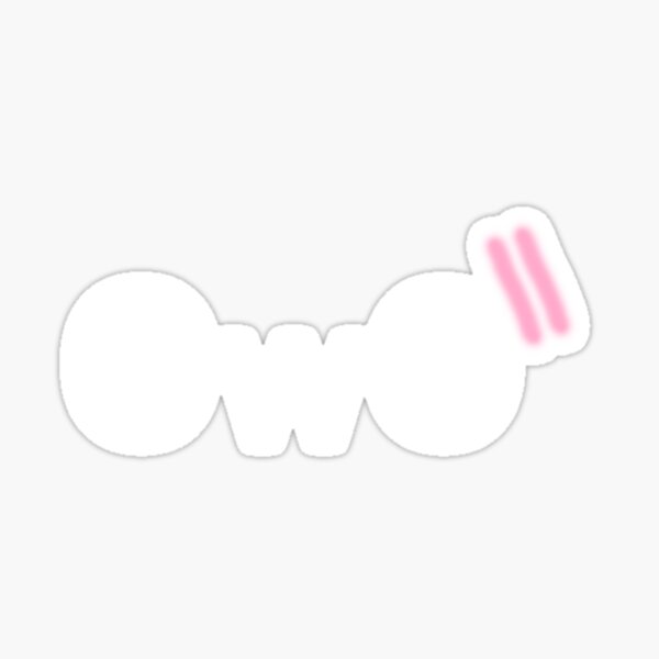 "Kawai OwO Emote Face Mouth Black" Sticker for Sale by TenchiMasaki ...