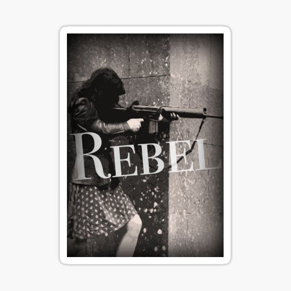 "Female Rebel Poster" Sticker for Sale by Konxovar | Redbubble