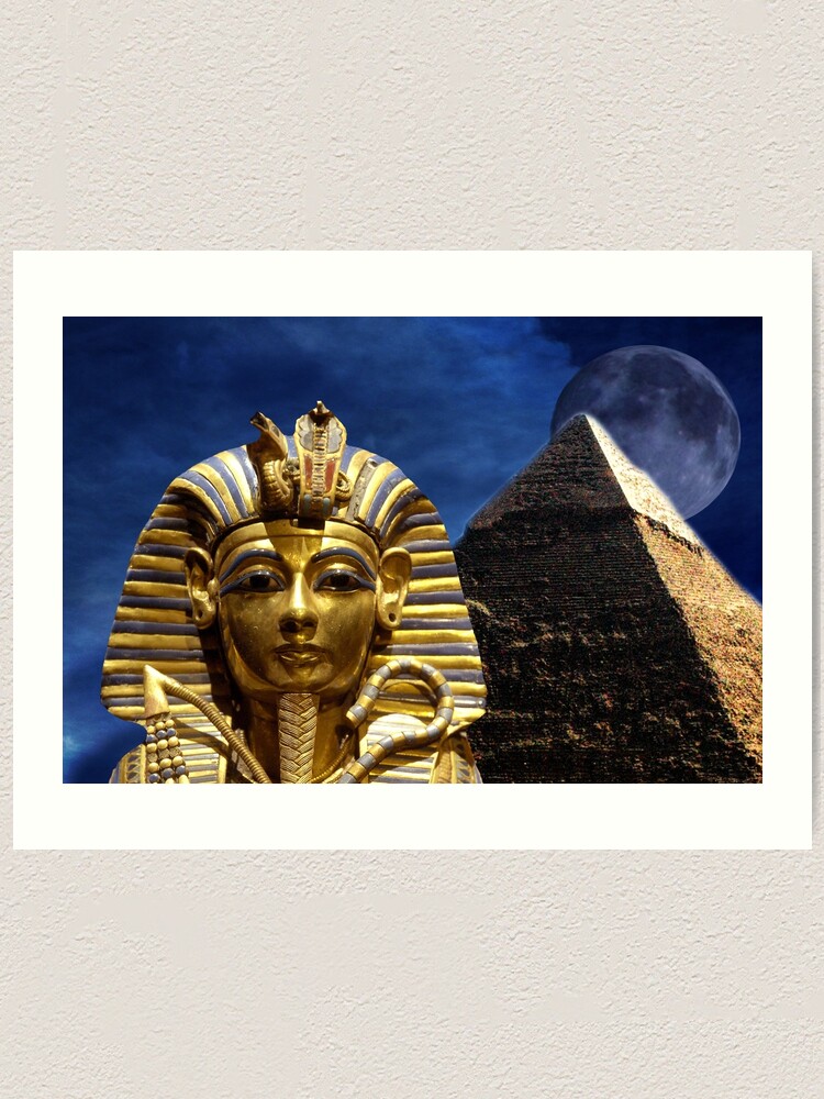 "King Tut and Pyramid" Art Print by ErikaKaisersot | Redbubble