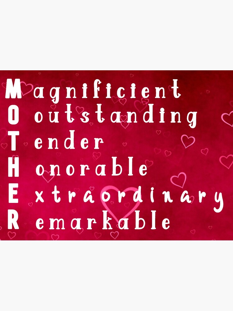 " Magnificient, Outstanding, Tender, Honorable, Extraordinary ...