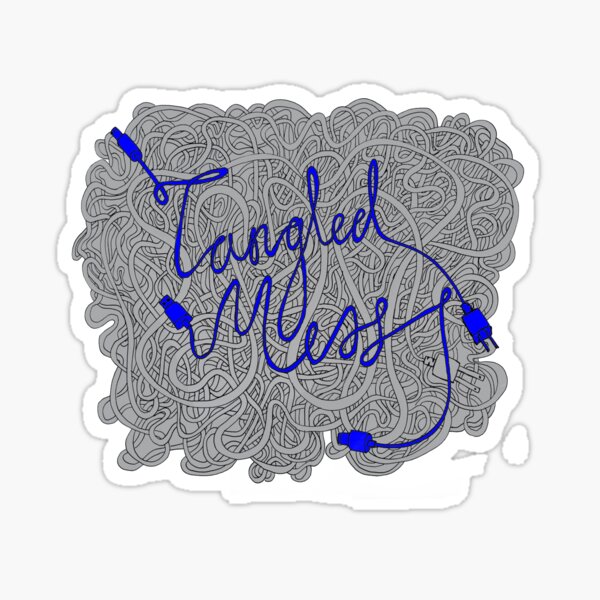 "Tangled Mess" Sticker for Sale by lukeharding | Redbubble