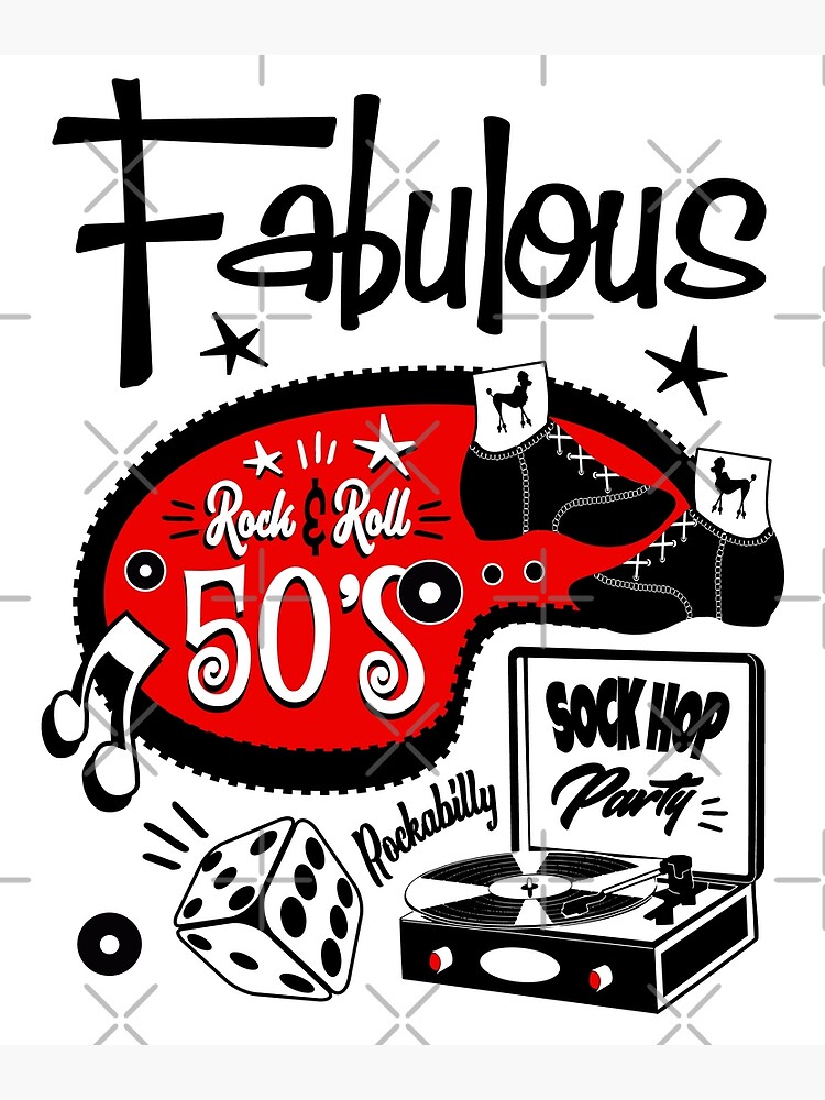 "50s Vintage Rockabilly Sock Hop Dance Rock and Roll Party Doo Wop ...