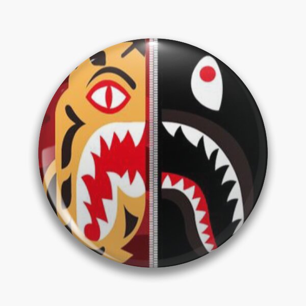 A Bathing Ape Logo Bape Shark Pins and Buttons | Redbubble