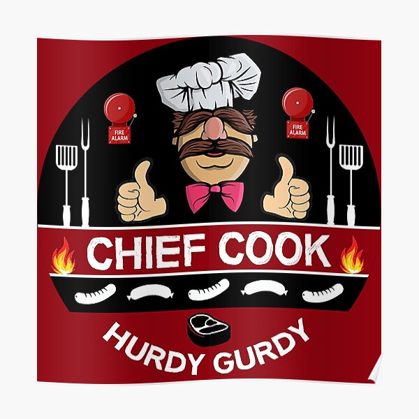 "Hurdy Gurdy Bork Bork Cook - Bad Cook Apron Gifts - Lazy Cooks - Funny ...