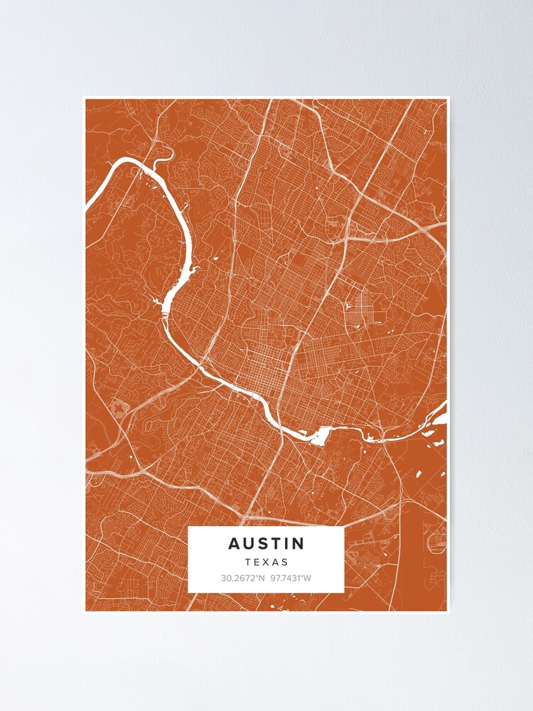 "Austin Map" Poster by Kara515 | Redbubble