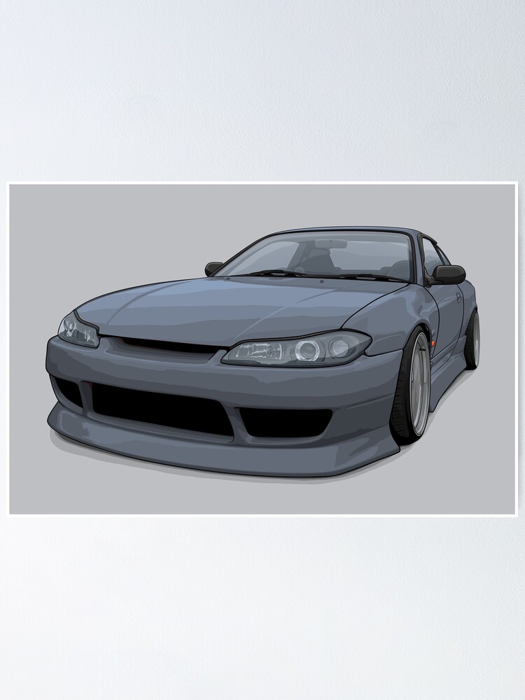 "S15 Silvia Spec-r (Grey) " Poster for Sale by ArtyMotive | Redbubble