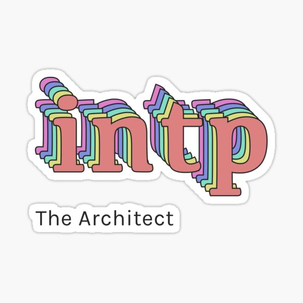 "3D Colourful Personality Type INTP, The Architect" Sticker for Sale by ...