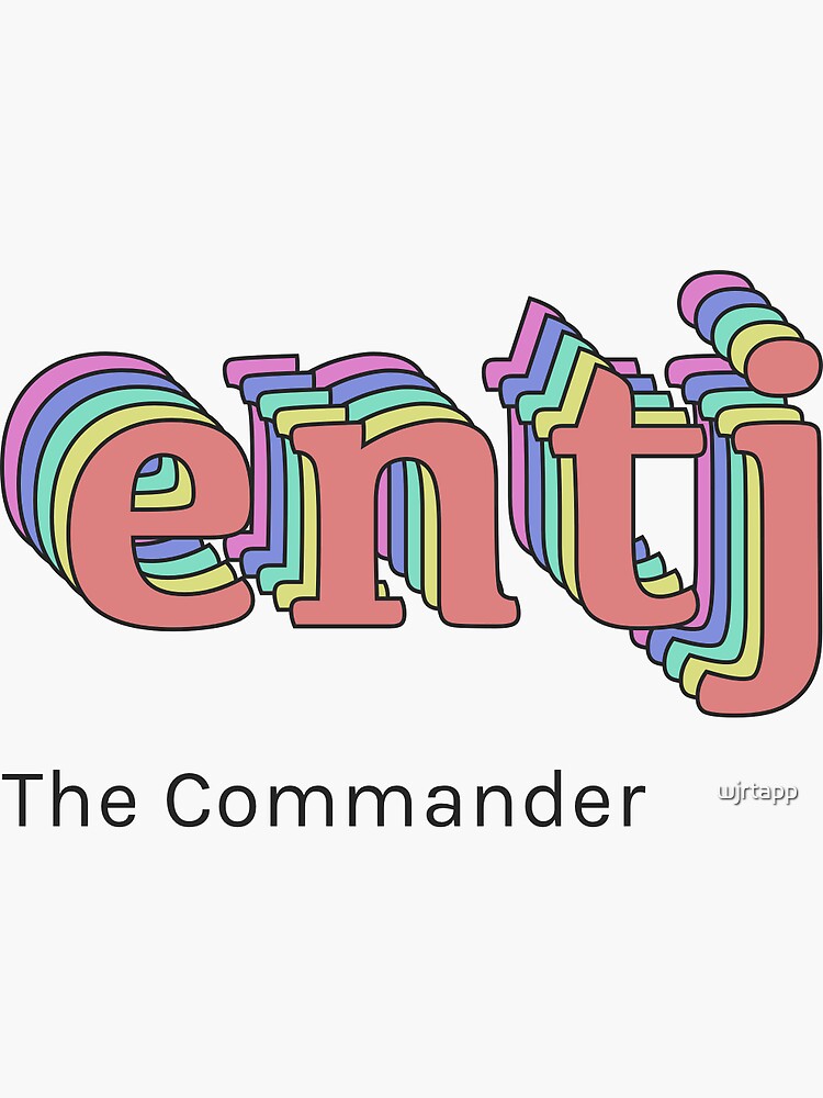"3D Colourful Personality Type ENTJ, The Commander" Sticker for Sale by ...