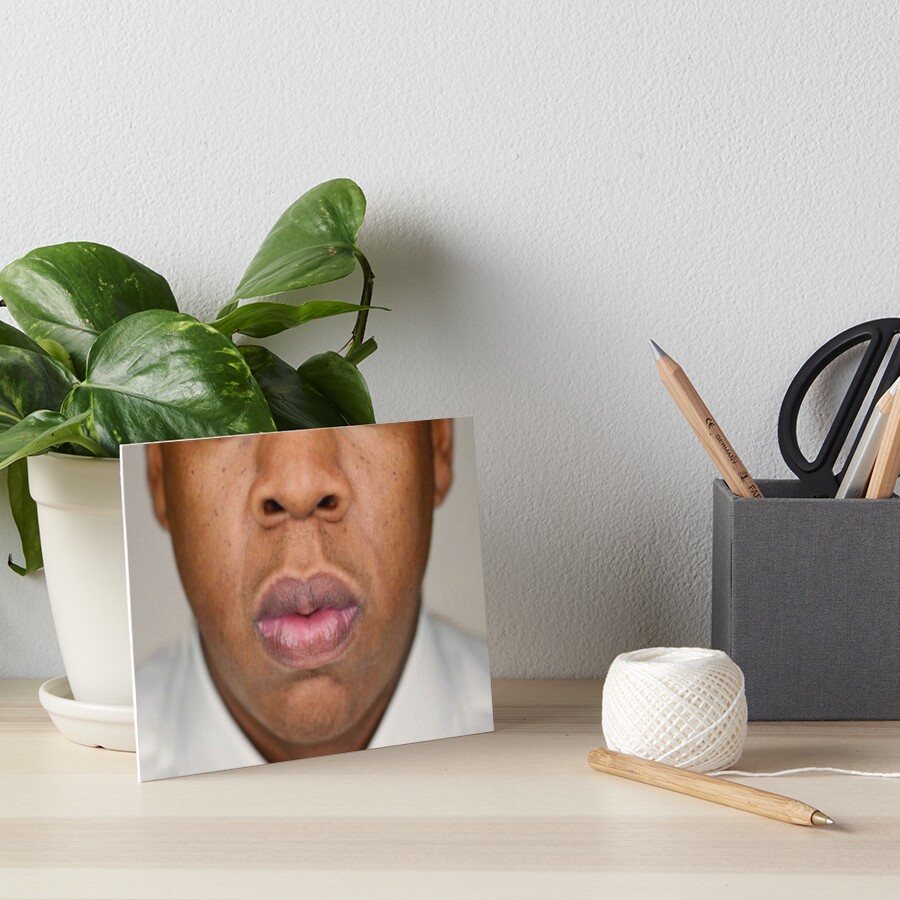"Jay Z lips funny mask coronavirus covid mask" Art Board Print for Sale ...