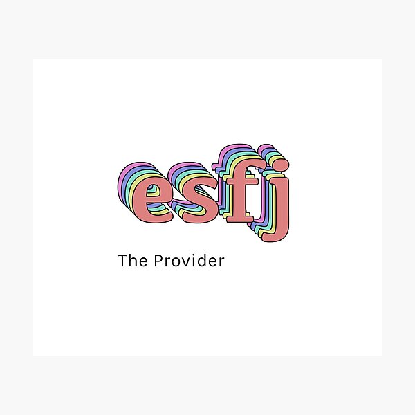 "3D Colourful Personality Type ESFJ, The Provider" Photographic Print ...