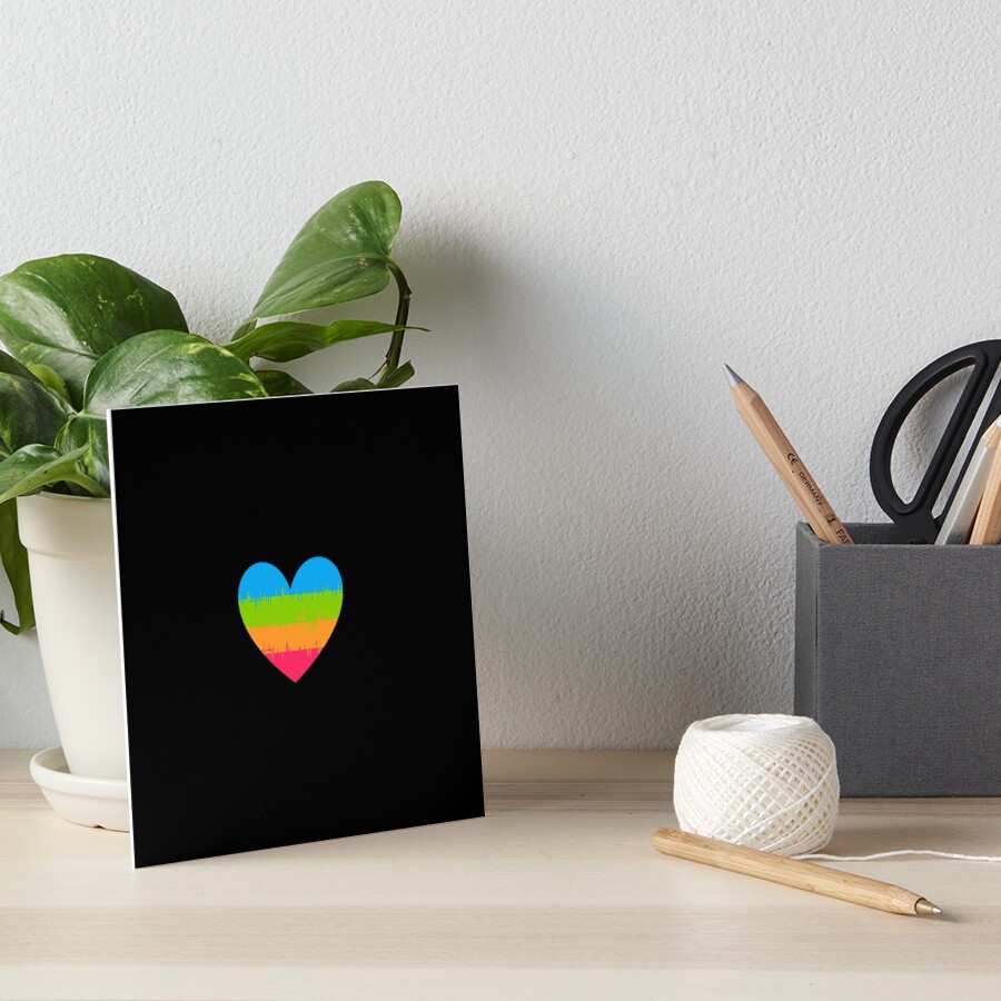 "Panromantic Heart " Art Board Print for Sale by SkeletalReigns | Redbubble